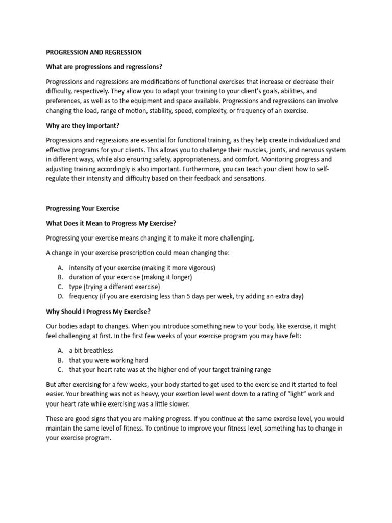 Progression and Regression | PDF