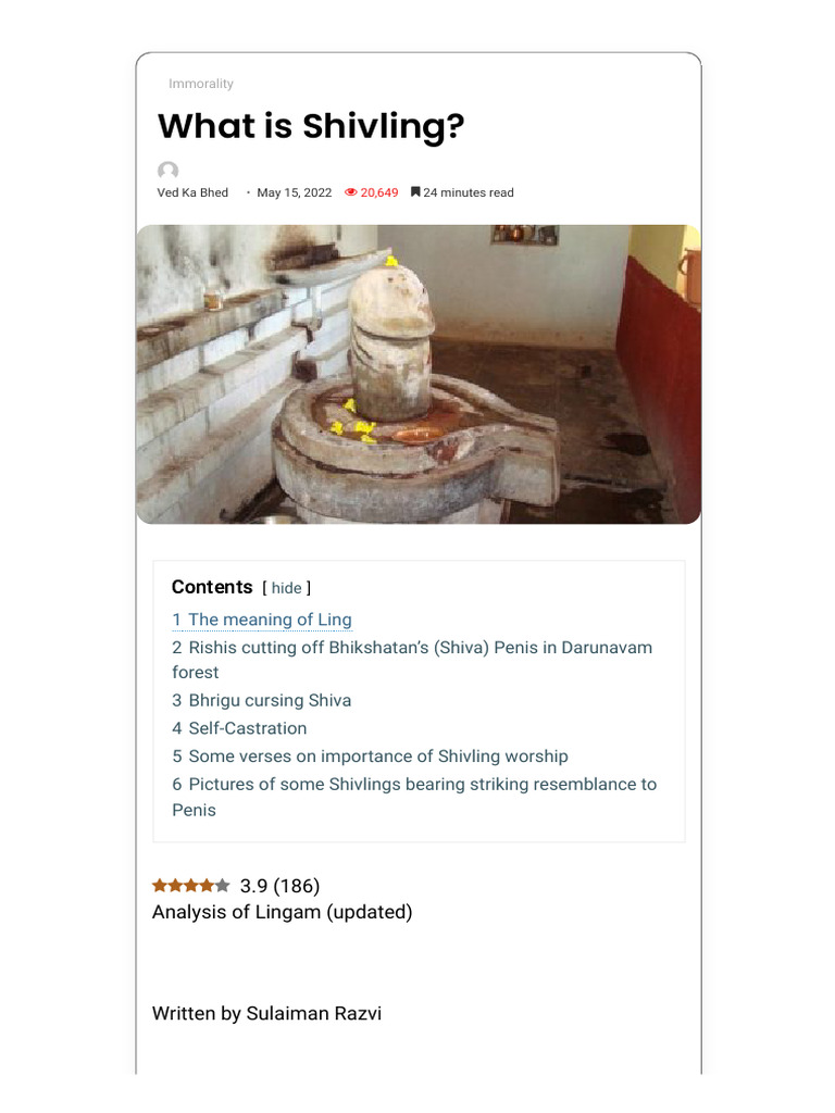 What is Shivling_ - VedKaBhed.com Backup (1) | PDF | Shiva | Indian ...