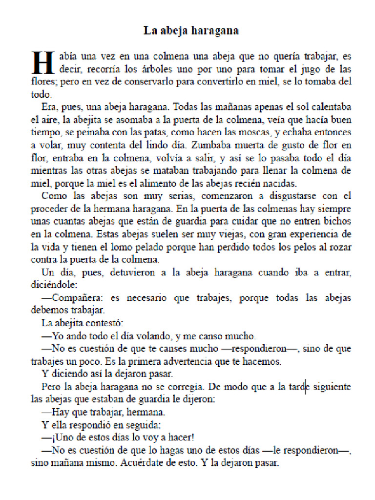 Abeja Haragana - Equipo Blanca | PDF