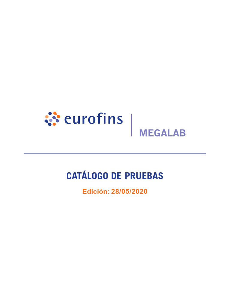 Catalogo Pruebas Megalab | PDF | Cromatografía líquida de alto ...