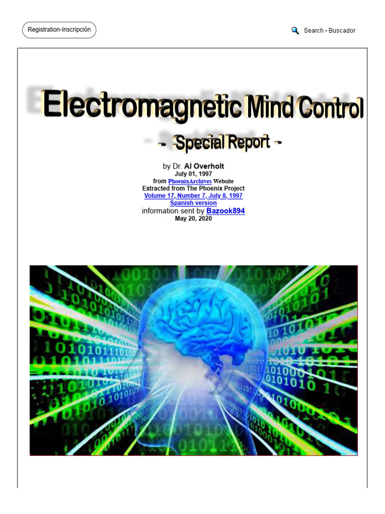 Electromagnetic Mind Control - Special Report | PDF | History