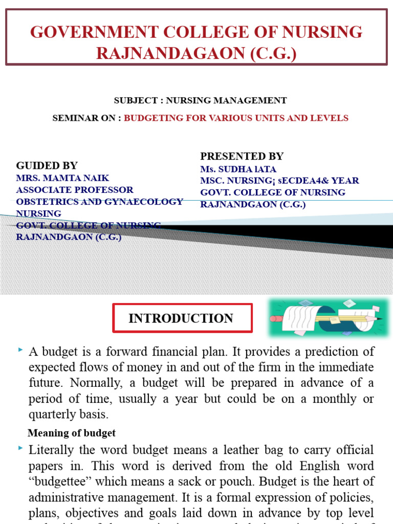 Budgeting For Various Units and Levels 2 | PDF | Budget | Nursing