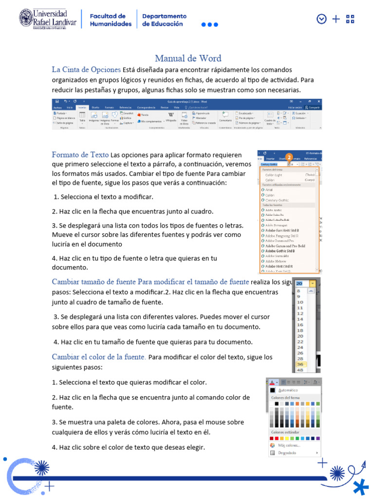 Mini Manual de Word | Descargar gratis PDF | Informática | Software