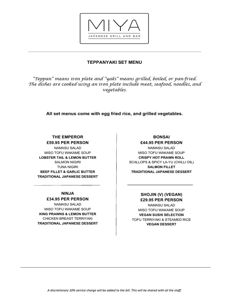 Teppanyaki-Menu-September-20 | PDF