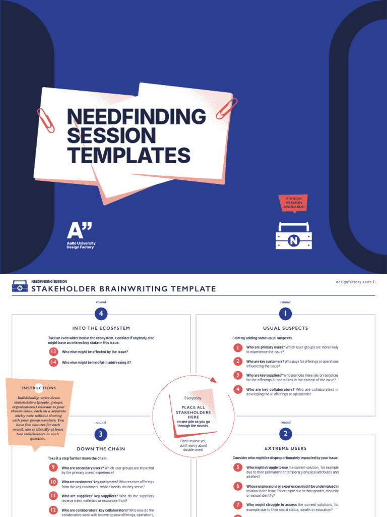 Needfinding Session Templates | PDF