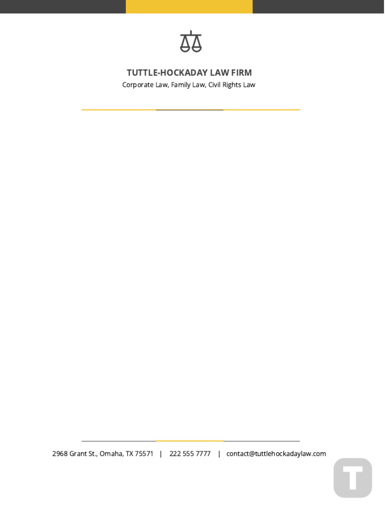 Sample Law Firm Letterhead Template | PDF