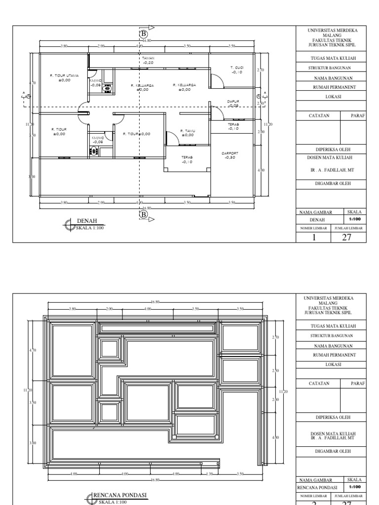 Bestek Rumah Tinggal Tipe 36 - Struktur Bangunan | PDF