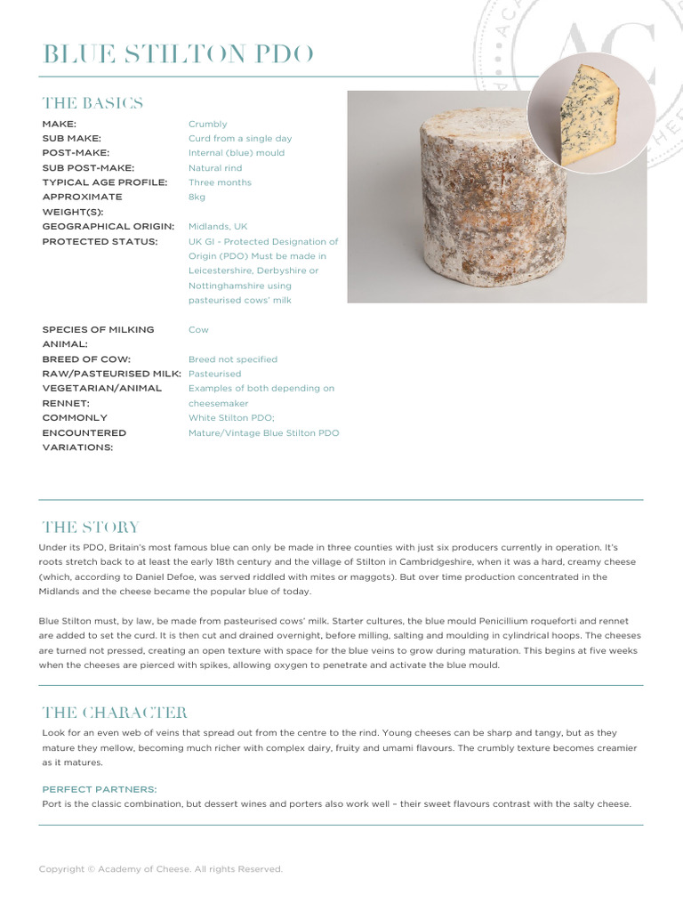 Academy of Cheese Library Blue Stilton Pdo 2024 | Download Free PDF ... Academy of Cheese Library Blue Stilton Pdo 2024 | Download Free PDF ...