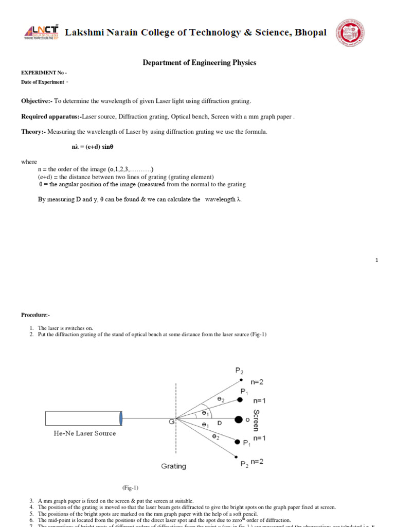 Co-4 Laser | PDF | Diffraction | Wavelength