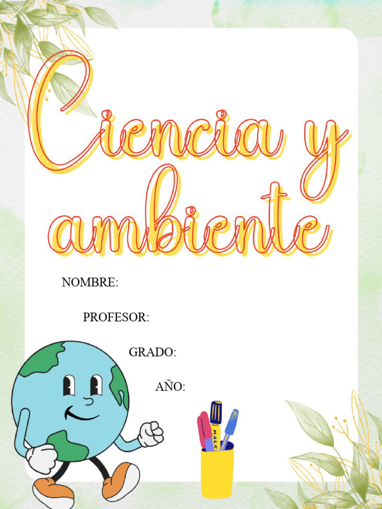 Caratulas para Cuadernos de Primaria Ciencia y Ambiente | PDF