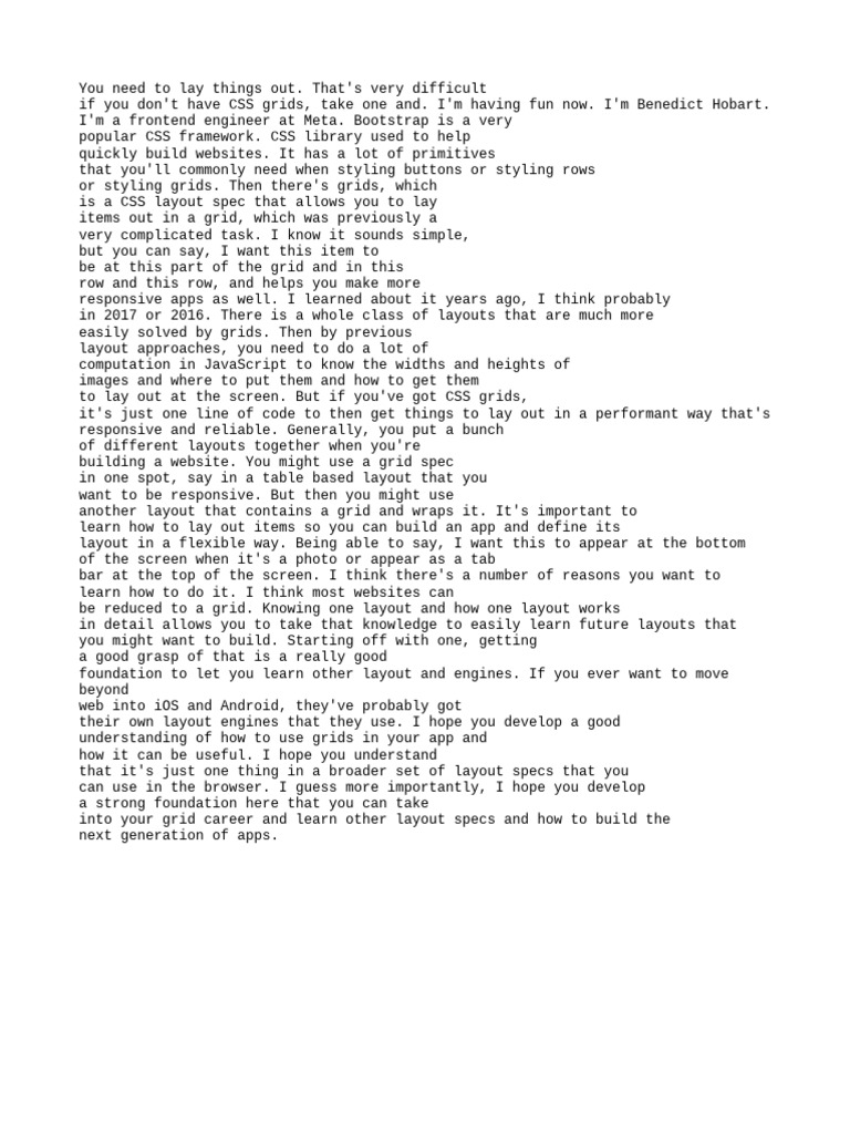 09 Grid Layouts En Pdf Page Layout Bootstrap Front End Framework