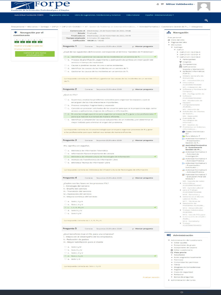 Actividad Formativa 2 - Cuestionario Gestión de Problemas en Sistemas | PDF