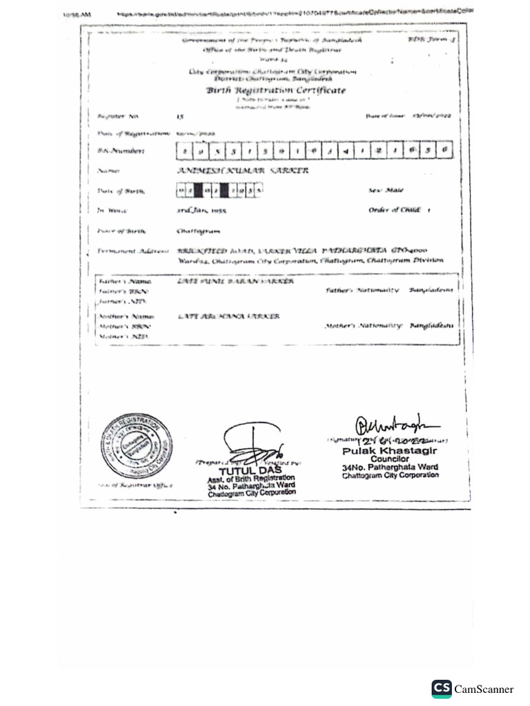 Birth Certificate | PDF