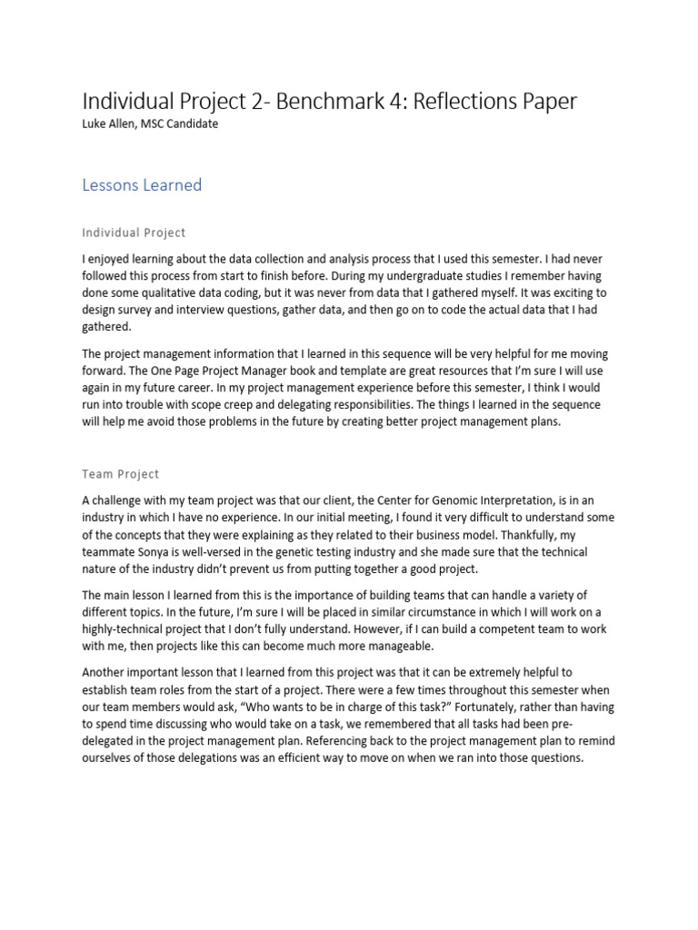 Luke Allen Reflections Paper - Sequence 3 | Download Free PDF | Data ... Luke Allen Reflections Paper - Sequence 3 | Download Free PDF | Data ...