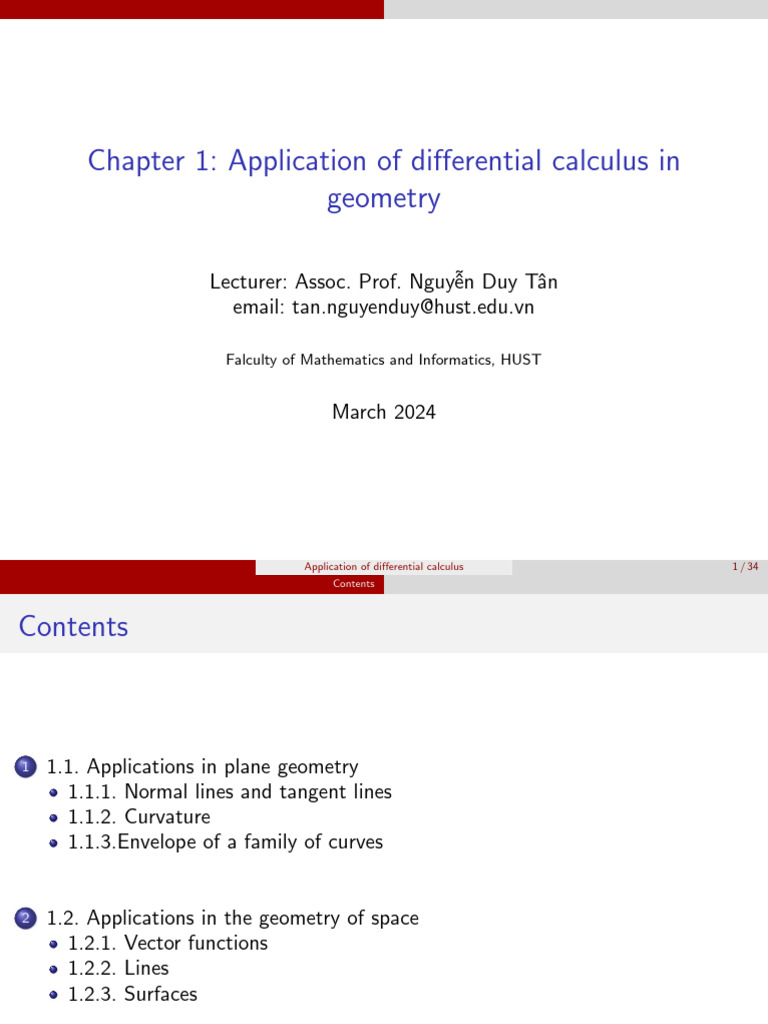 Chapter 1 | PDF | Tangent | Derivative