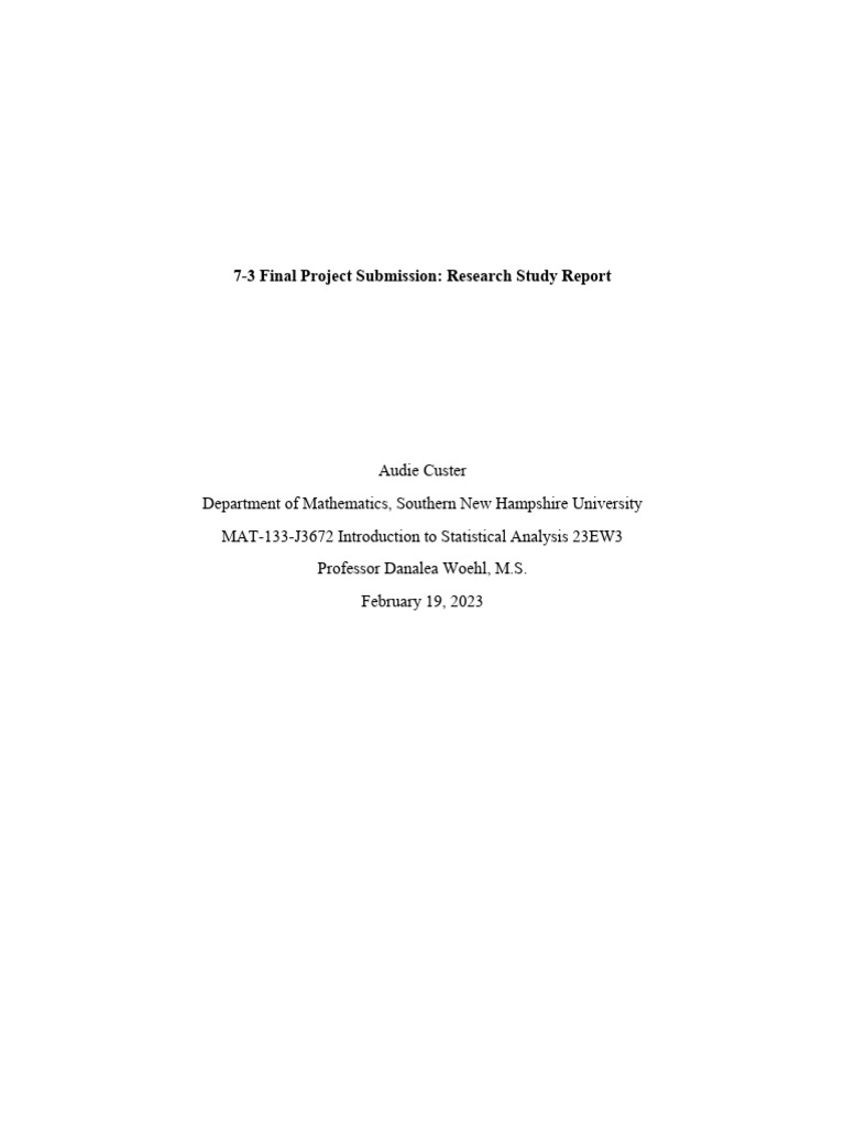 Final Project Submission MAT | PDF | Quantitative Research | Regression ...