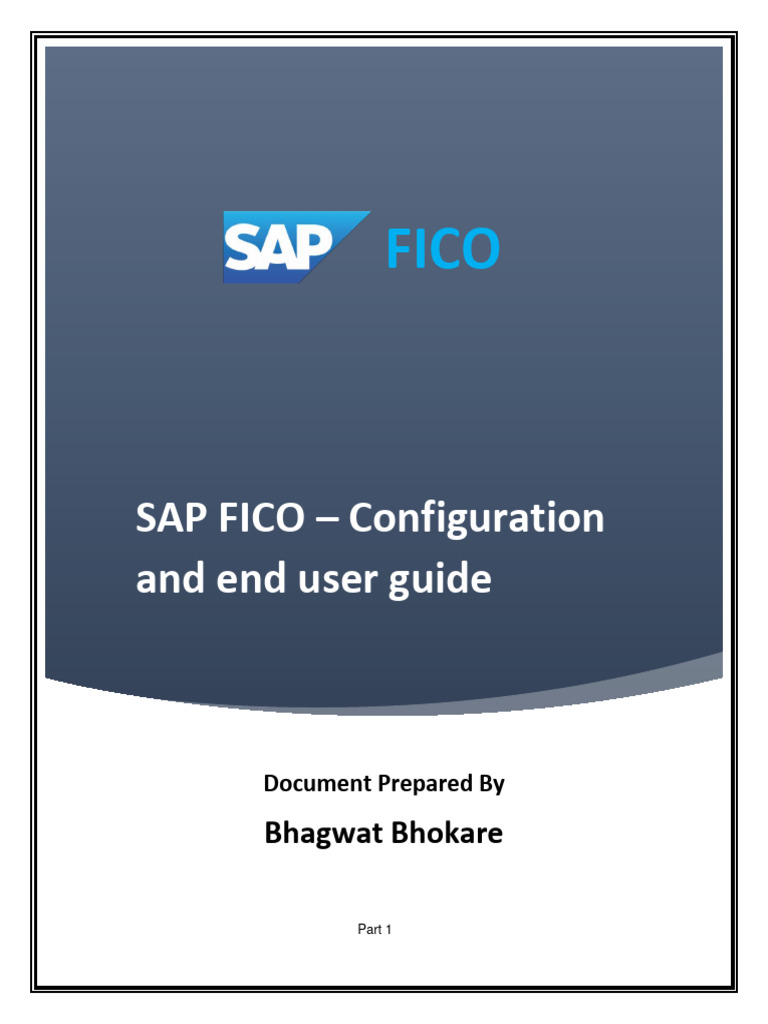 Sap Fico Configuration And End User Guide Part 1 Pdf Retained 4976