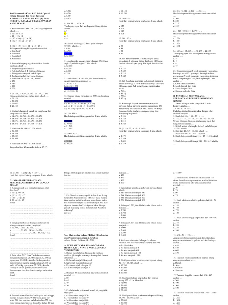 Soal_Matematika_Kelas_4_SD_1_2 | PDF