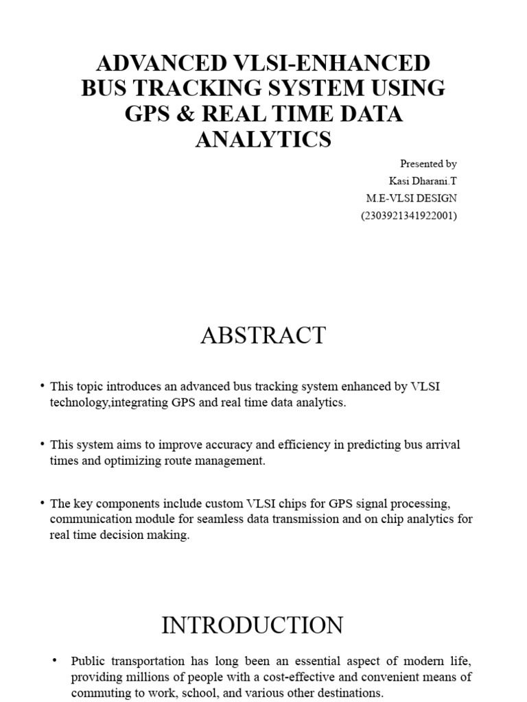 Advanced Vlsi-Enhanced Bus Tracking System Using GPS & | PDF | Integrated Circuit | Central ...