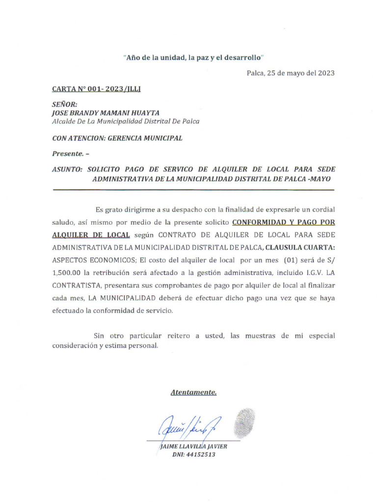 Carta de Local | PDF