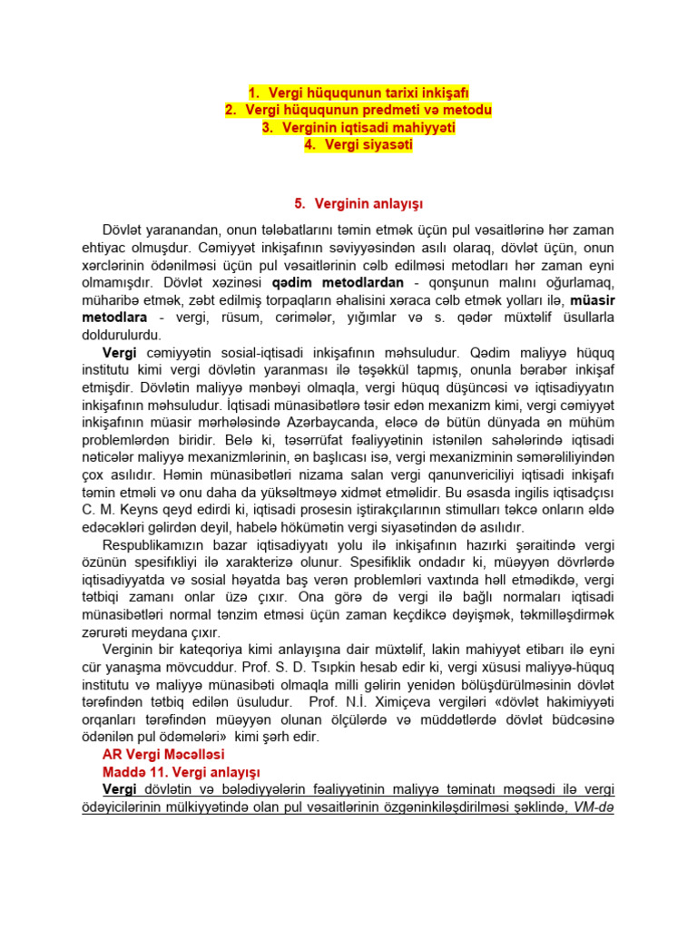 Kollokvium 1 (Vergi Hüququ) | PDF