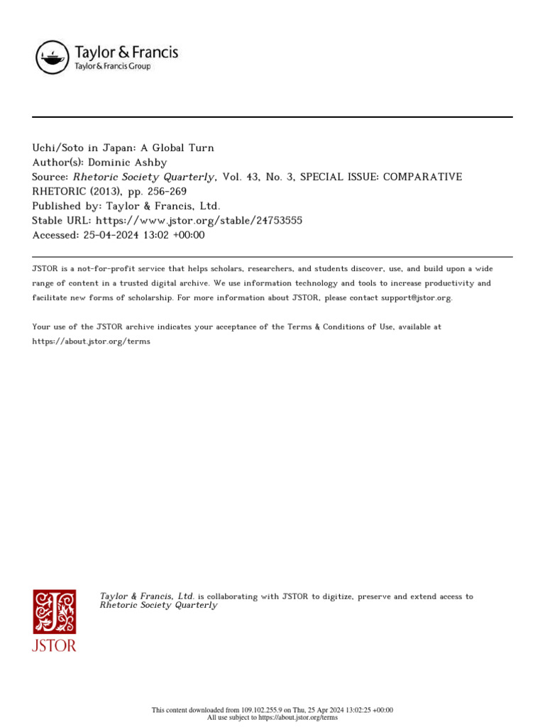 Uchi Soto in Japan A Global Turn | PDF | Rhetoric | Christmas