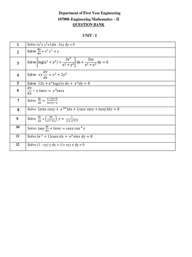 Engineering Math Problem Set | PDF | Volt | Electrical Network