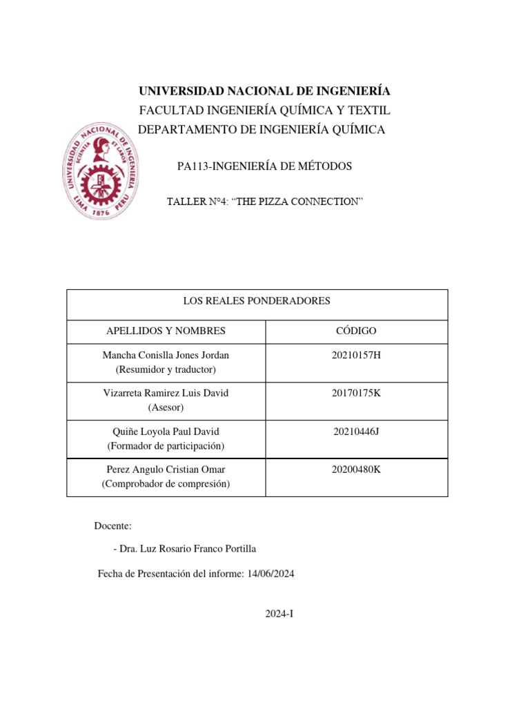 TALLER | PDF | Business | Calidad (comercial)