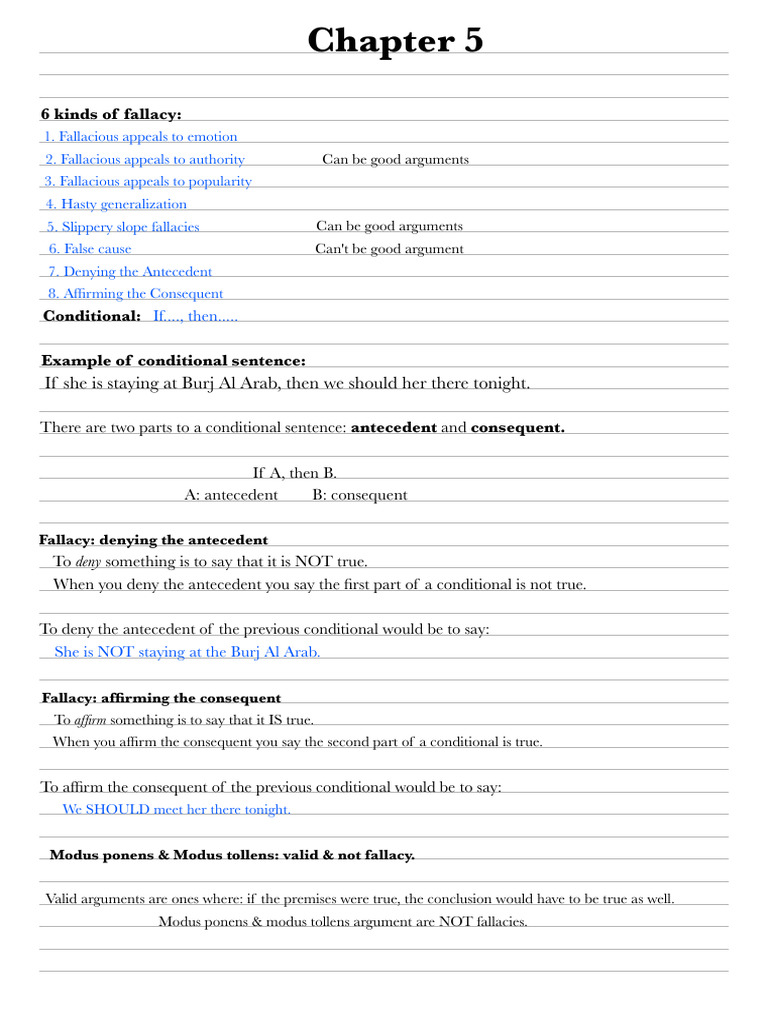Chapter 5 | PDF | Fallacy | Argument