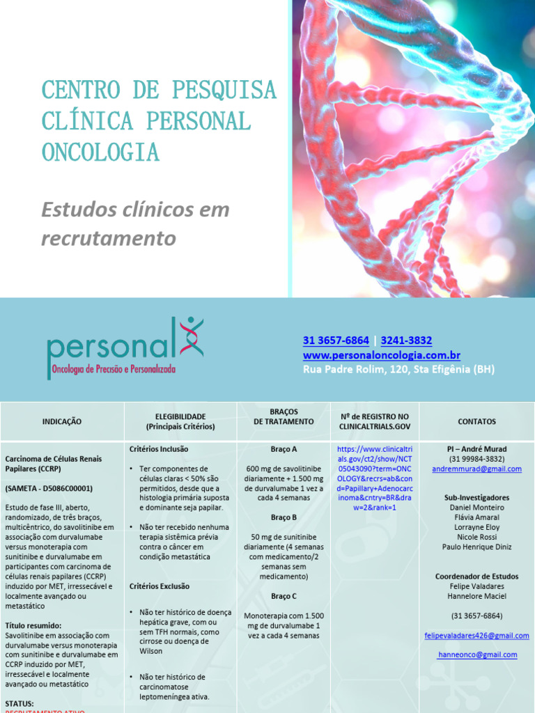 Estudos Clínicos Personal 16.05.2024 | PDF | Medicina Clínica ...
