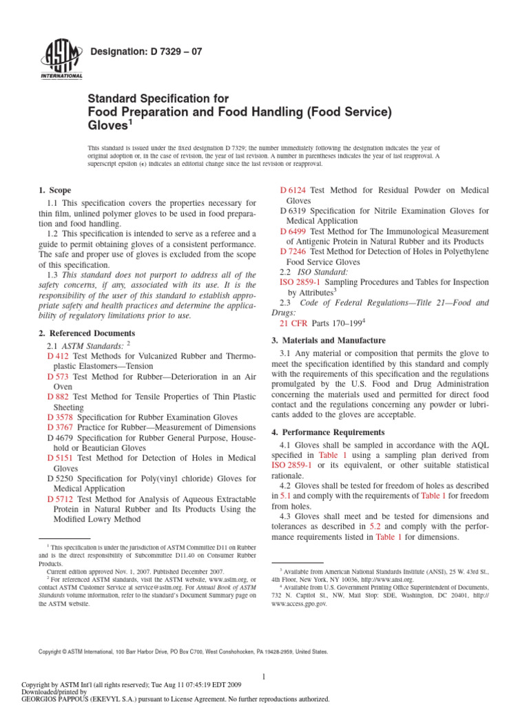 Astm. .D7329 | PDF | Specification (Technical Standard) | Materials