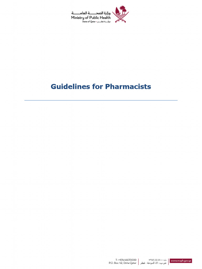 Guidelines For Pharmacists | PDF | Academic Degree | Pharmacist