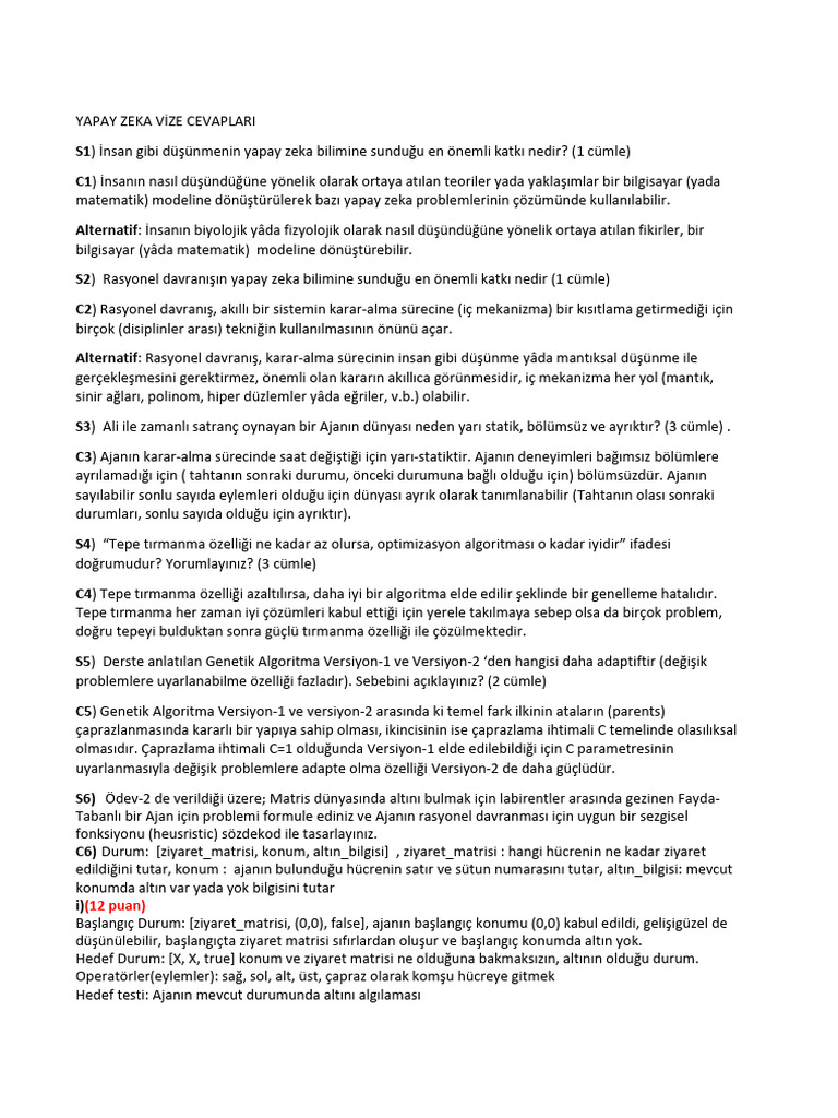 YZ Cevaplar | PDF