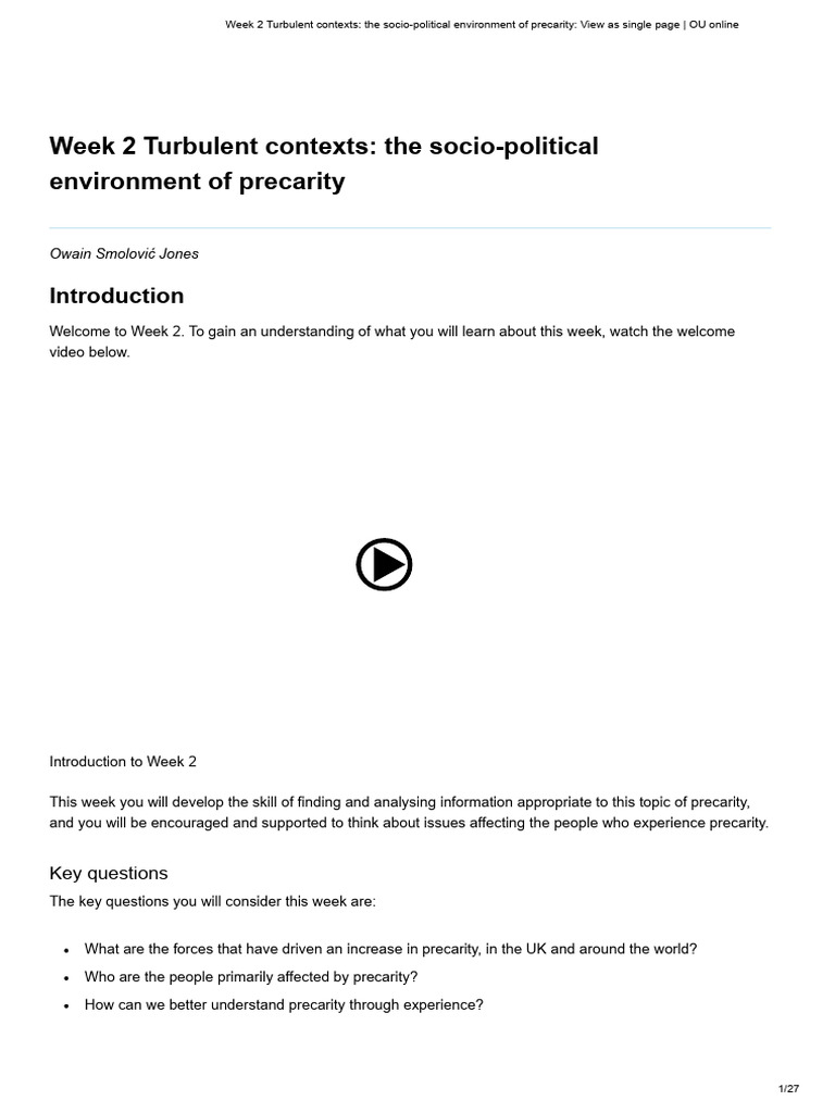 Understanding Precarity and Its Causes | PDF | Intersectionality | Refugee