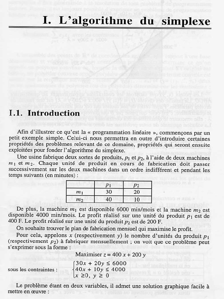 Complément - L'Algorithme Du Simplexe | PDF