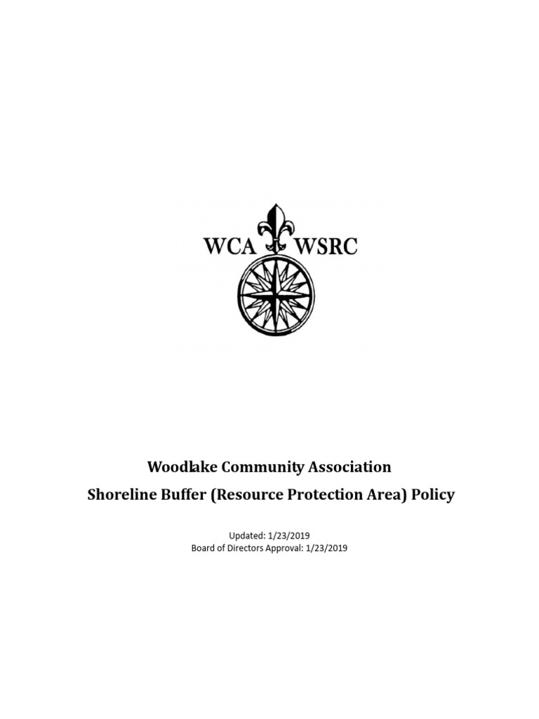 WCA Shoreline Buffer - Resource Protection Area - Policy | PDF | Lawn ...