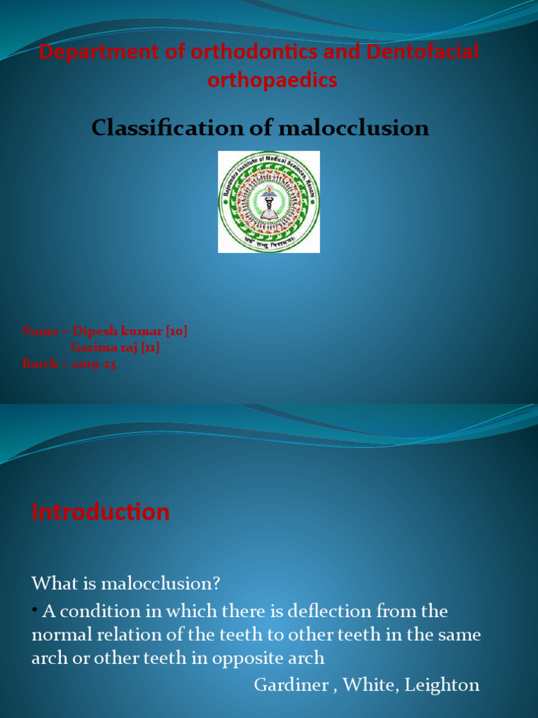10 11 Classification of Malocclusion | Download Free PDF | Orthodontics ...