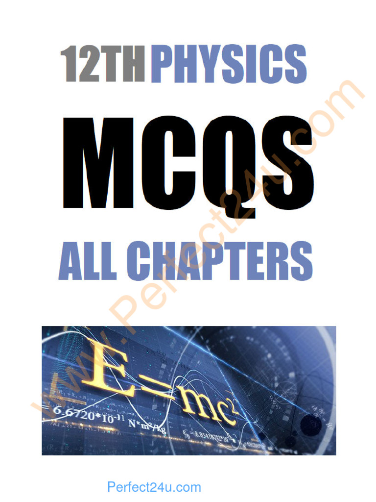 12th Physics Full Book MCQs 1 | PDF | Electric Current | Electrical ...