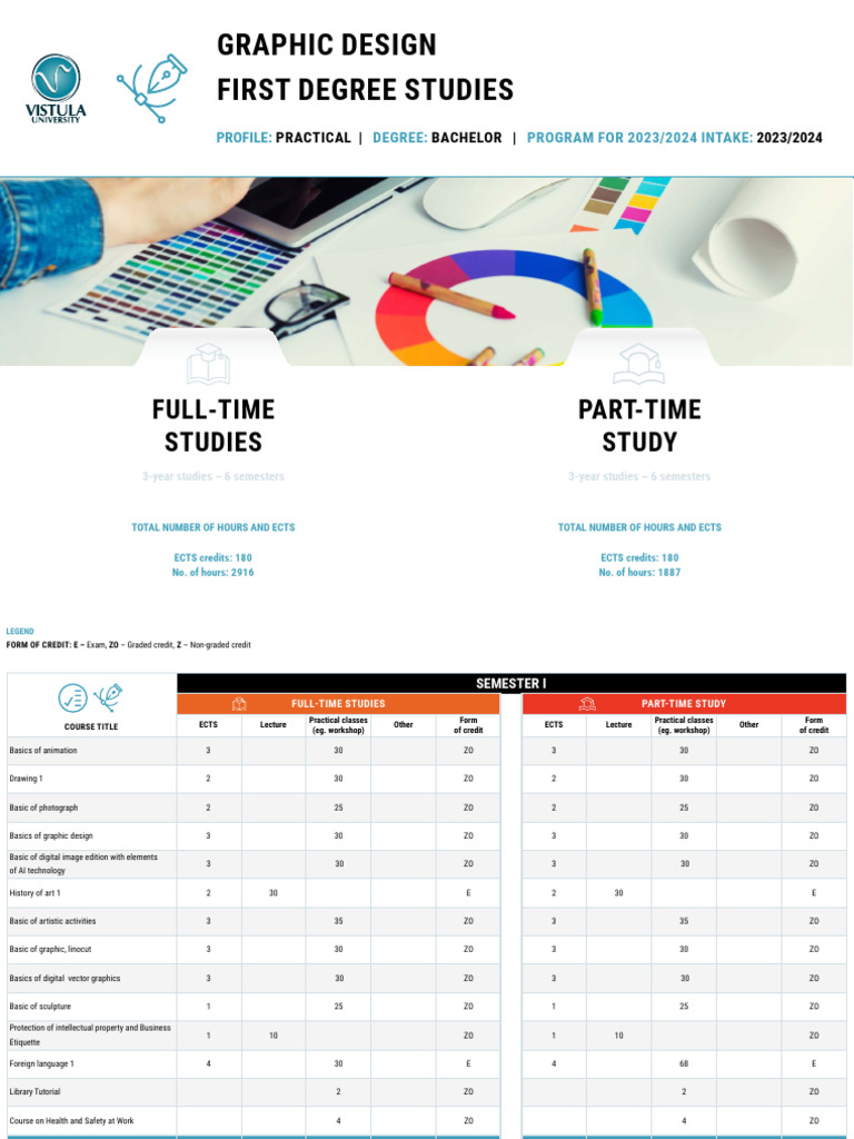 Programme Graphic Design I Bachelor | PDF | Printing | Graphics