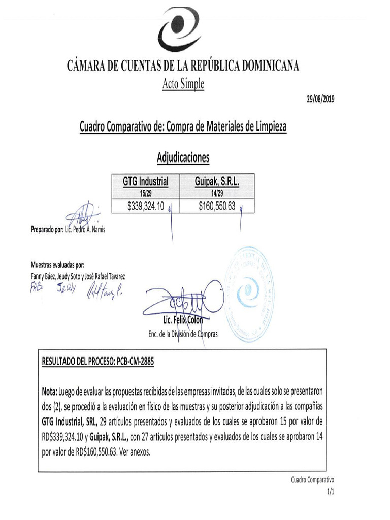 Acta de Adjudicacion | PDF