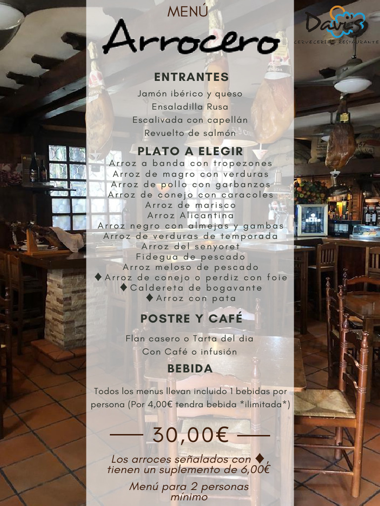 Menú Arrocero | PDF