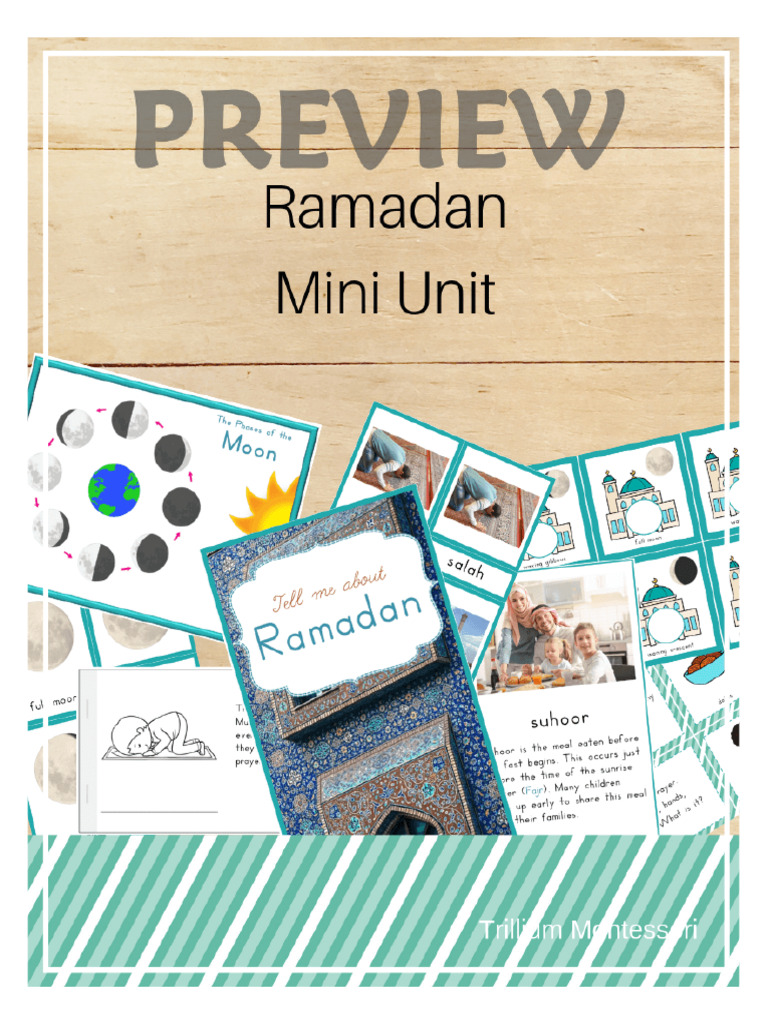 Preview Ramadhan Mini Unit Montessori Guidance | PDF | Ramadan | Calendar