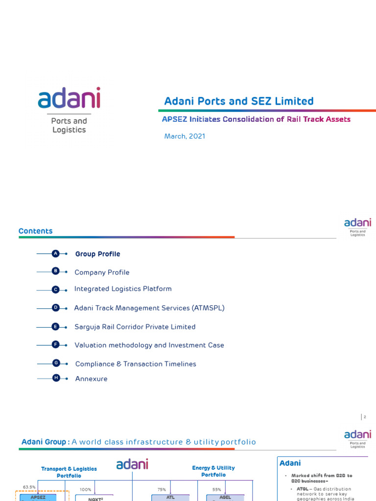APSEZ - SRCPL Presentation - Final | PDF | Private Sector | Business