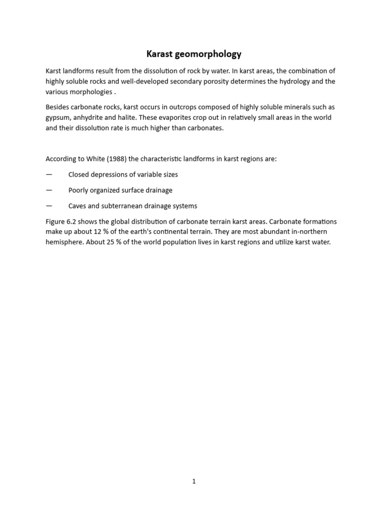 4 Karast Class | PDF | Limestone | Sinkhole