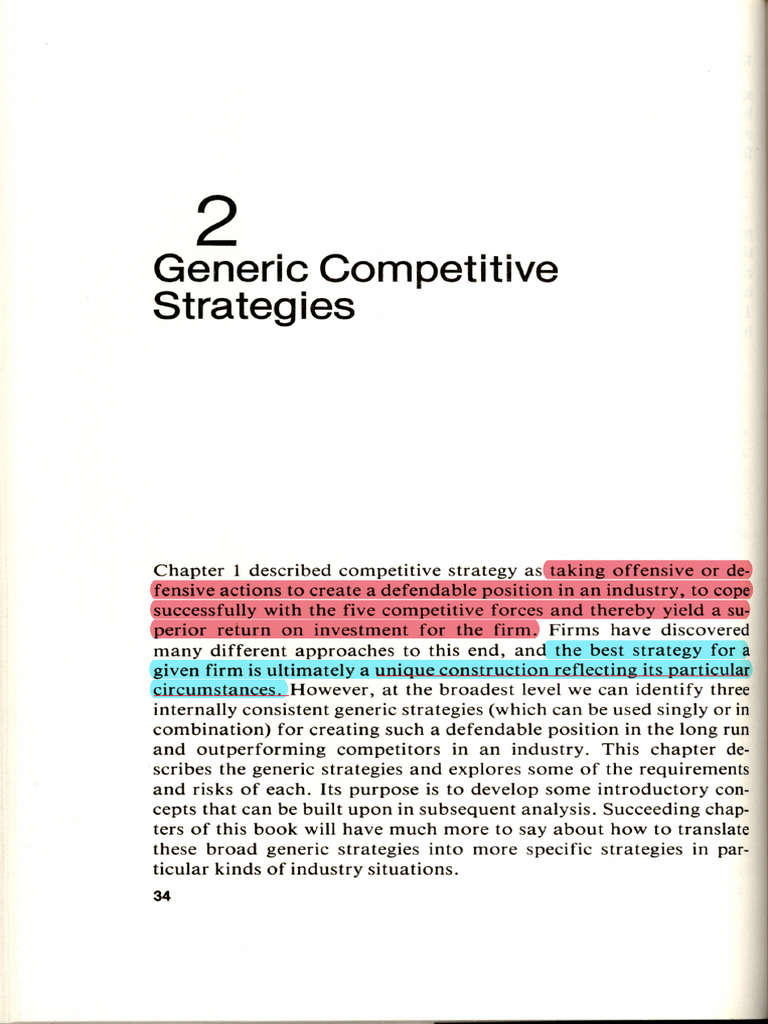 Generic Competitive Strategies Explained | PDF | Strategic Management ...