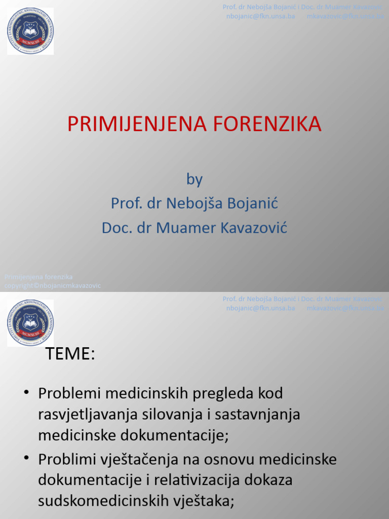 14 Primijenjena Forenzika | PDF