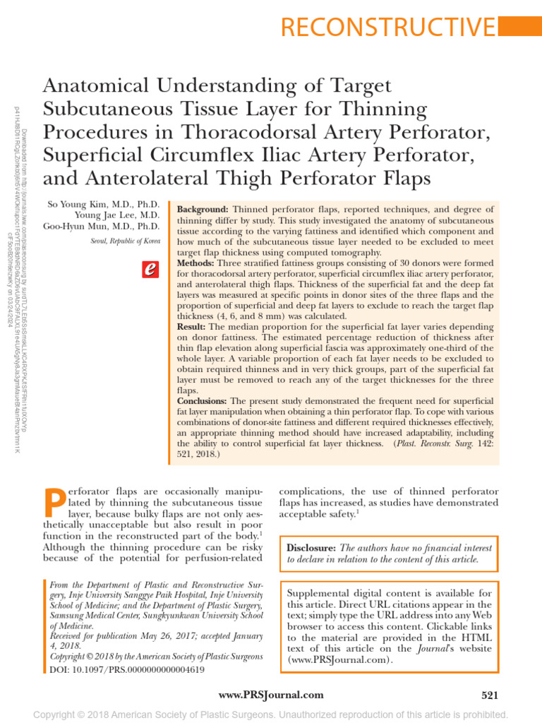 Anatomical Understanding of Target Subcutaneous.34 | PDF | Ct Scan ...
