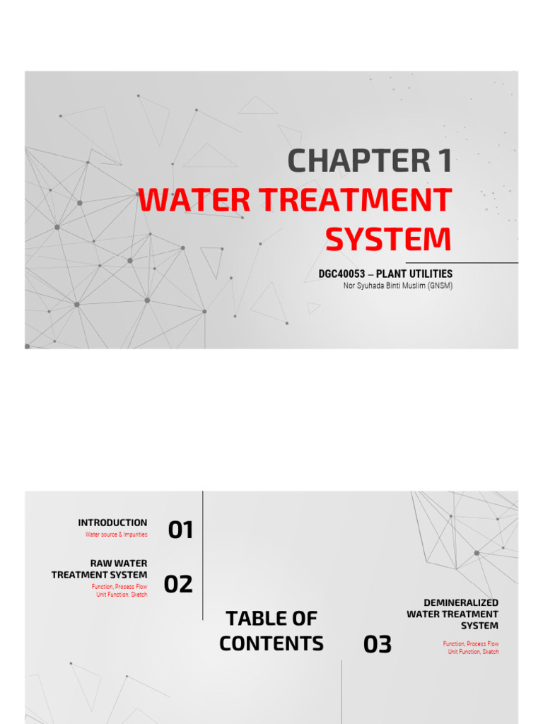 Chapter 1 - Water Treatment System | PDF | Water Purification | Ion ...