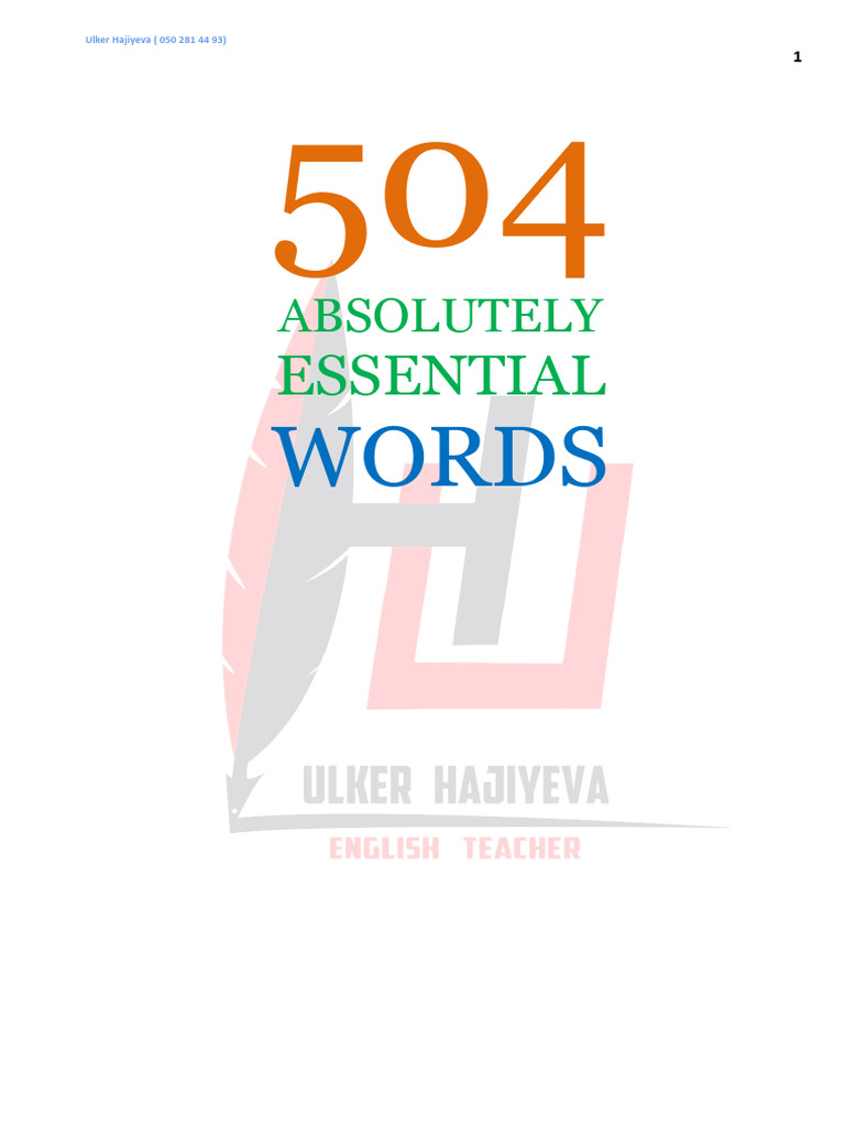 504 Words Ulker Hajiyeva | PDF