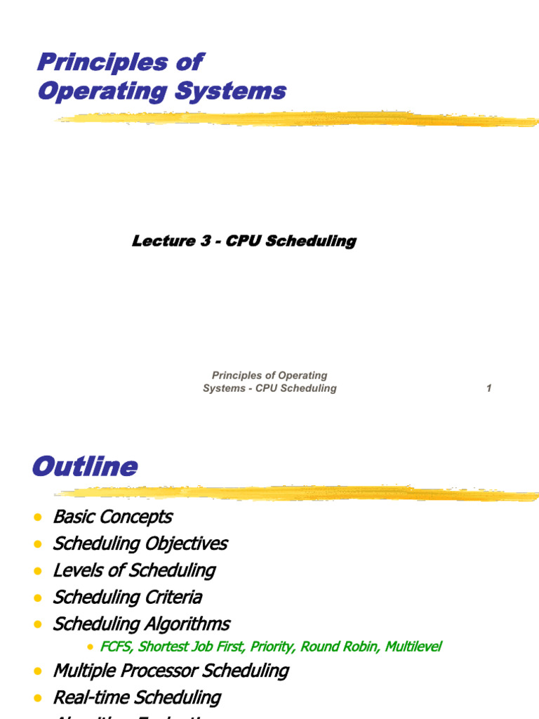 Oslectureset 3 R | PDF | Scheduling (Computing) | Process (Computing)